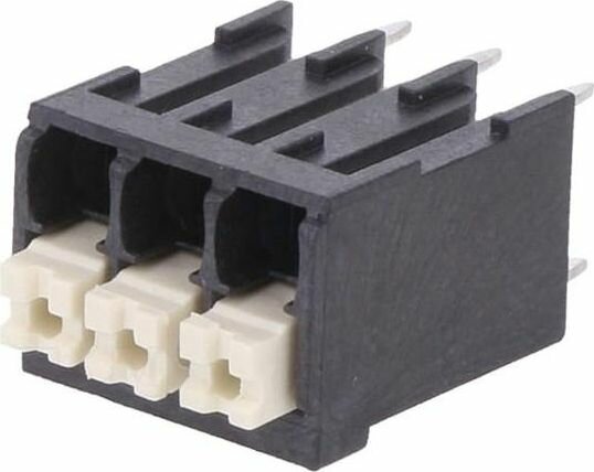 Зажимная рейка DEGSON DG212V-THR-3.5-03P-13-100A(H) для печатных плат прямой 3 полюса 1шт