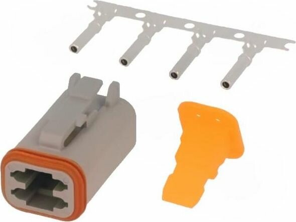 Разъем DEUTSCH S-DT 06-4 S Разъем провод-провод DT вилка "мама" PIN 4 13А на провод 1шт