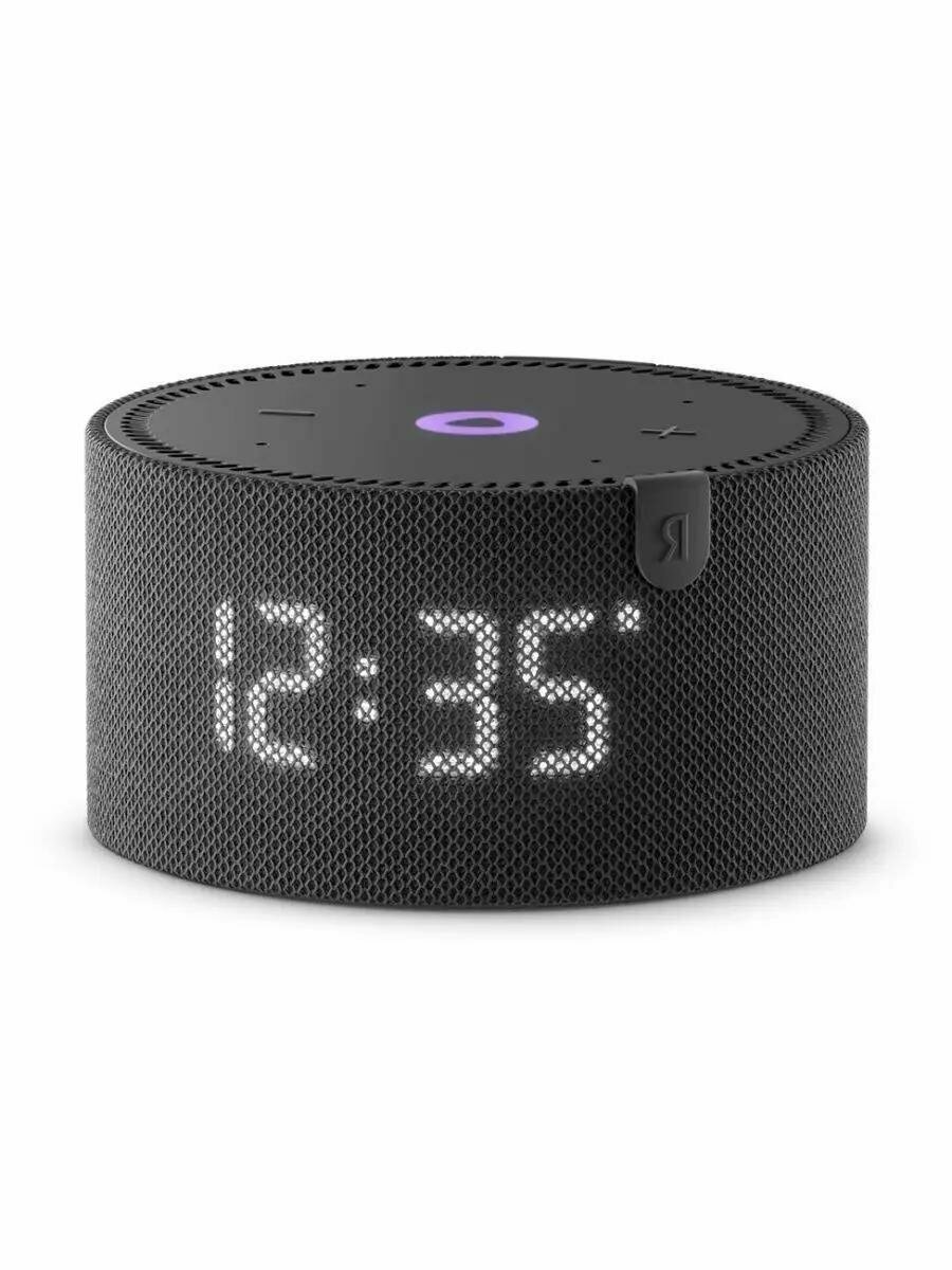 Умная колонка Яндекс Станция Мини 2 с часами, с Алисой, YaGPT, 10Вт, черный