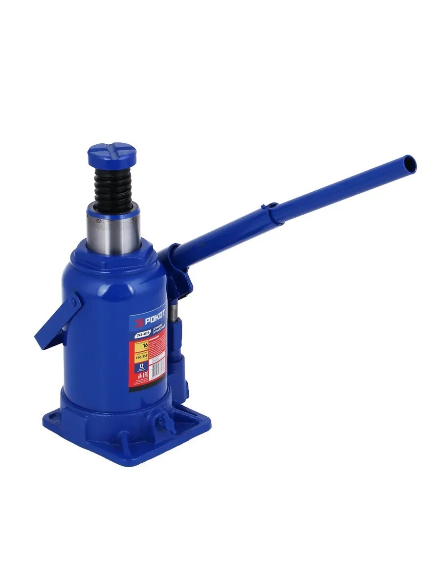 Домкрат автомобильный бутылочный гидравлический 16 тонн, 190-355 мм