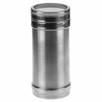 Банка для специй КНР из нержавеющей стали, 400 мл, диаметр 6,3 см, высота 14,3 см, сеточка нержавеющая, полиэтиленовая крышка