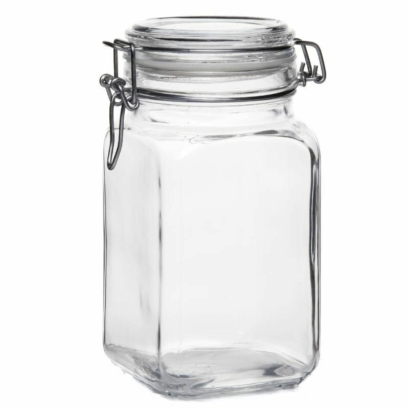 Банка Pasabahce с крышкой, "Кремлин", 1300 мл, с клипсой, уплотнитель (97628B)