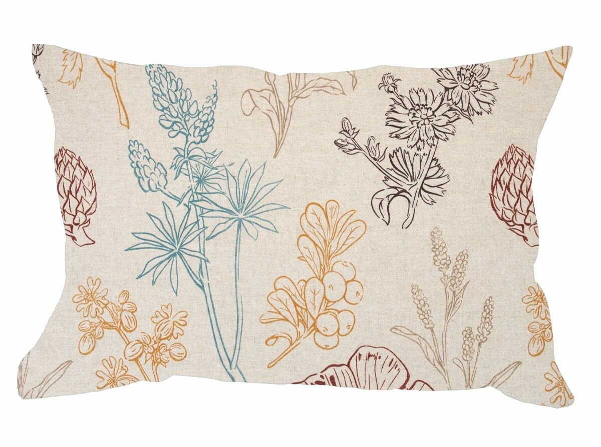 Комплект наволочек из 2-х штук лен/хлопок "Цветориум" 70х70 см. Оршанский