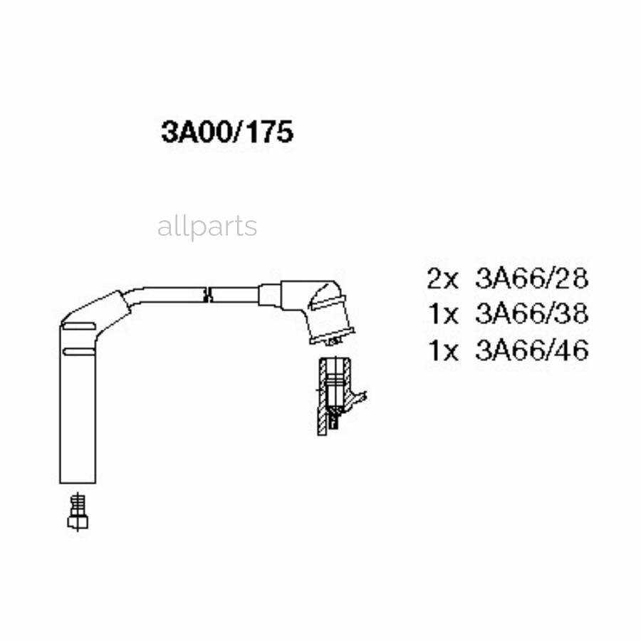 BREMI 3A00/175 Провода высоковольтные, комплект