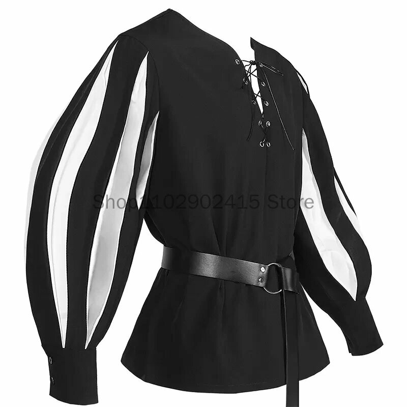 Мужской средневековый костюм ландскнехта Черный, XXL, coat only
