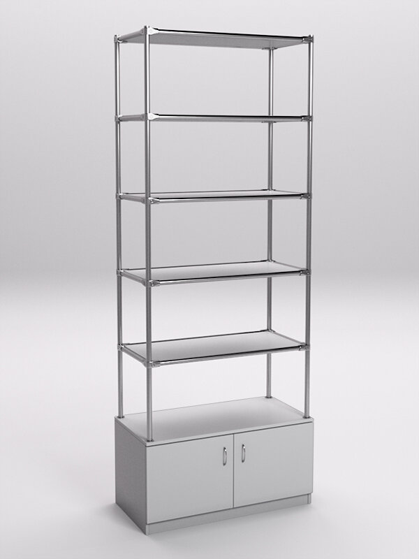 Стеллаж "Скай" №2-3 (2350х900х450мм), Серый. Производитель товара - компания Westcom.