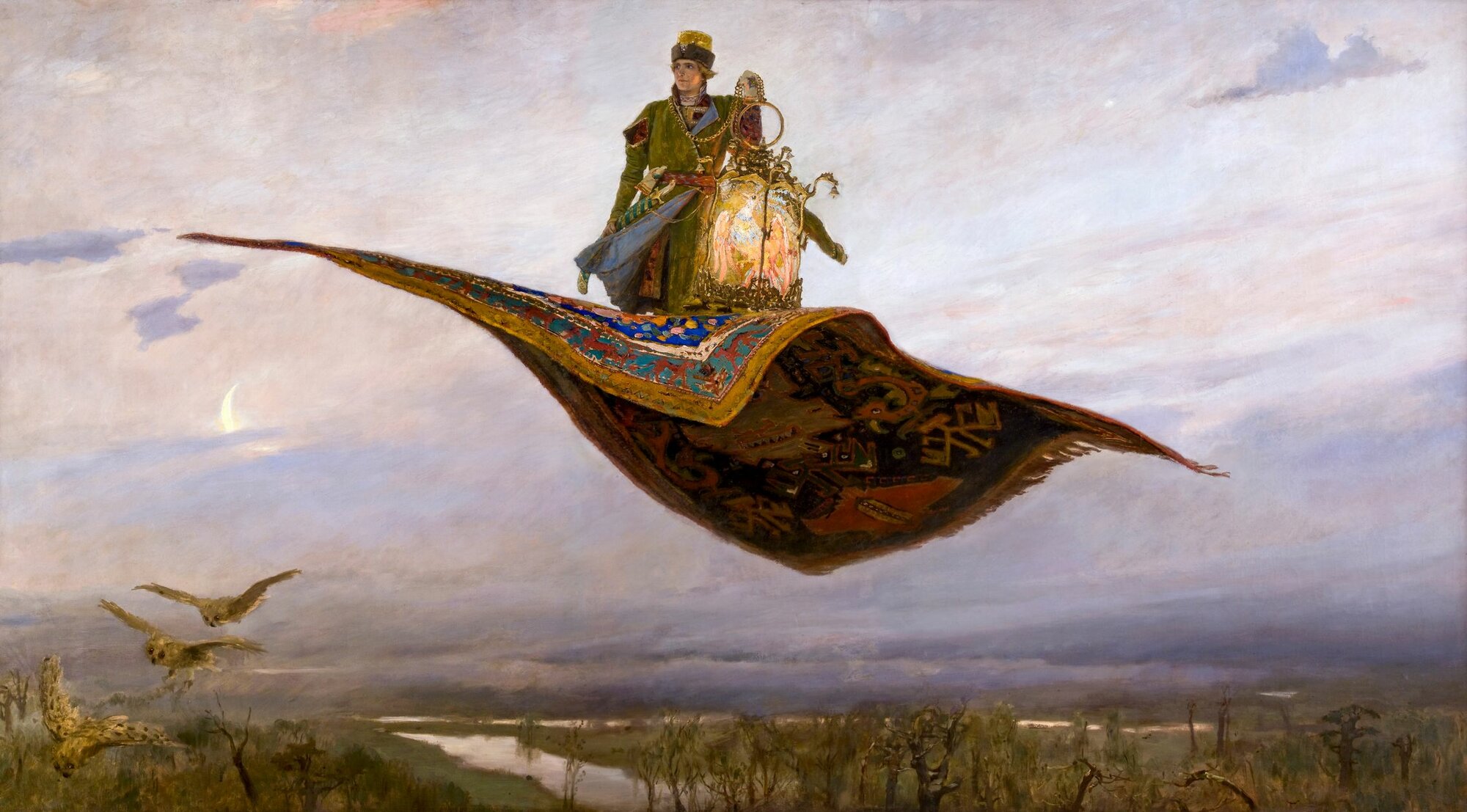 Картина Васнецова Виктора Ковёр-самолёт 80х44 см