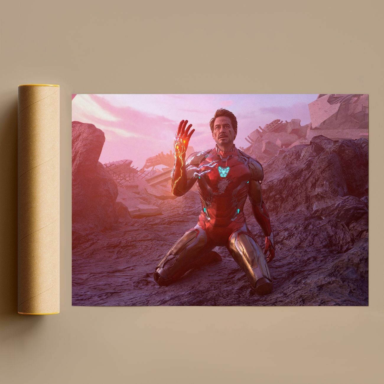 Постер Железный человек 40х50 см без рамы/ Марвел, Мстители, Тони Старк/ Плакат для интерьера, в подарок