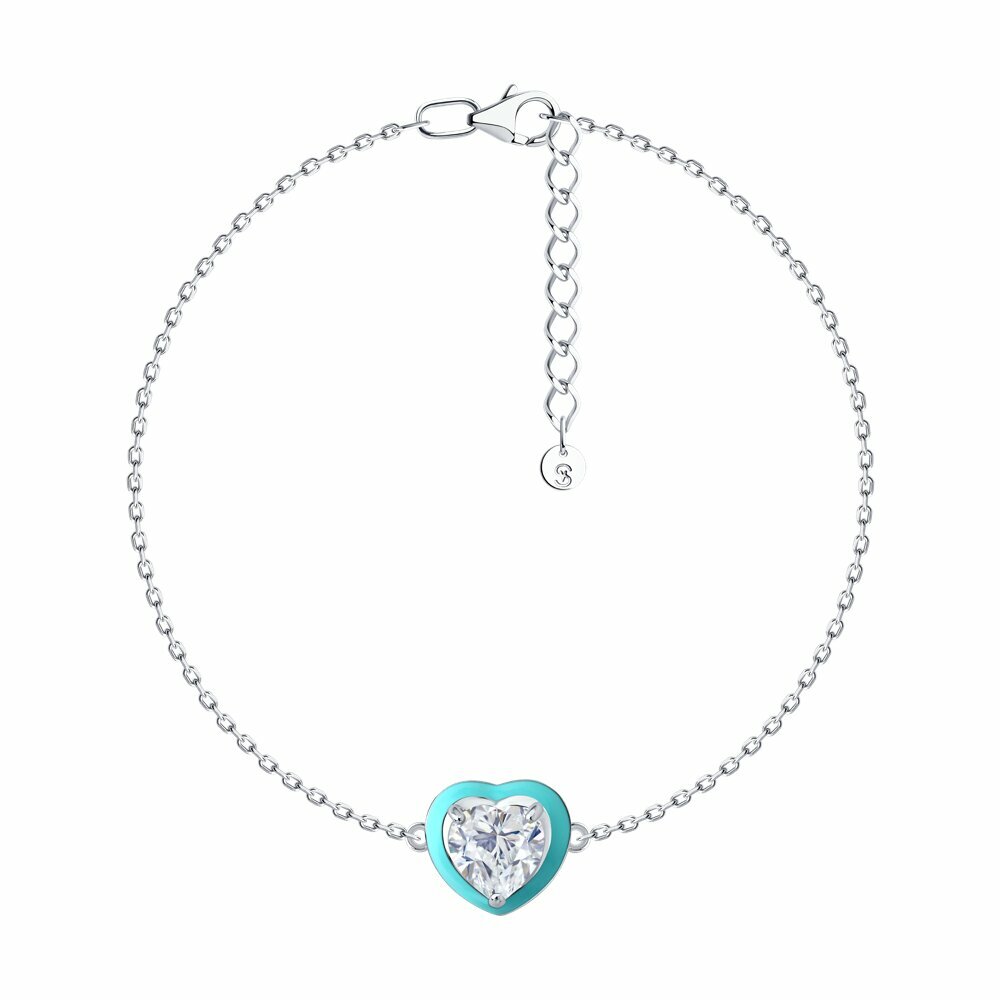 Браслет, серебро, 925 проба, родирование