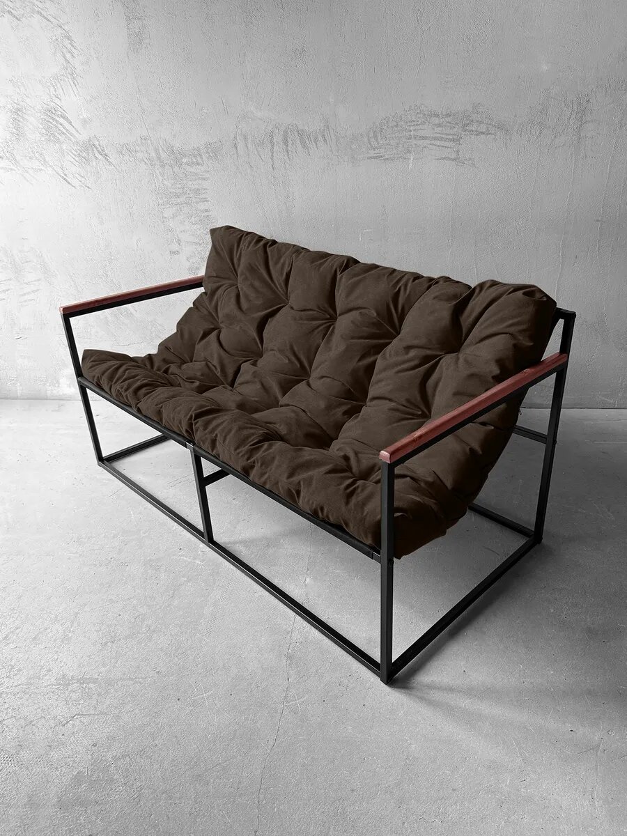 Диван Лофтовик Комфи ++ велюр коричневый