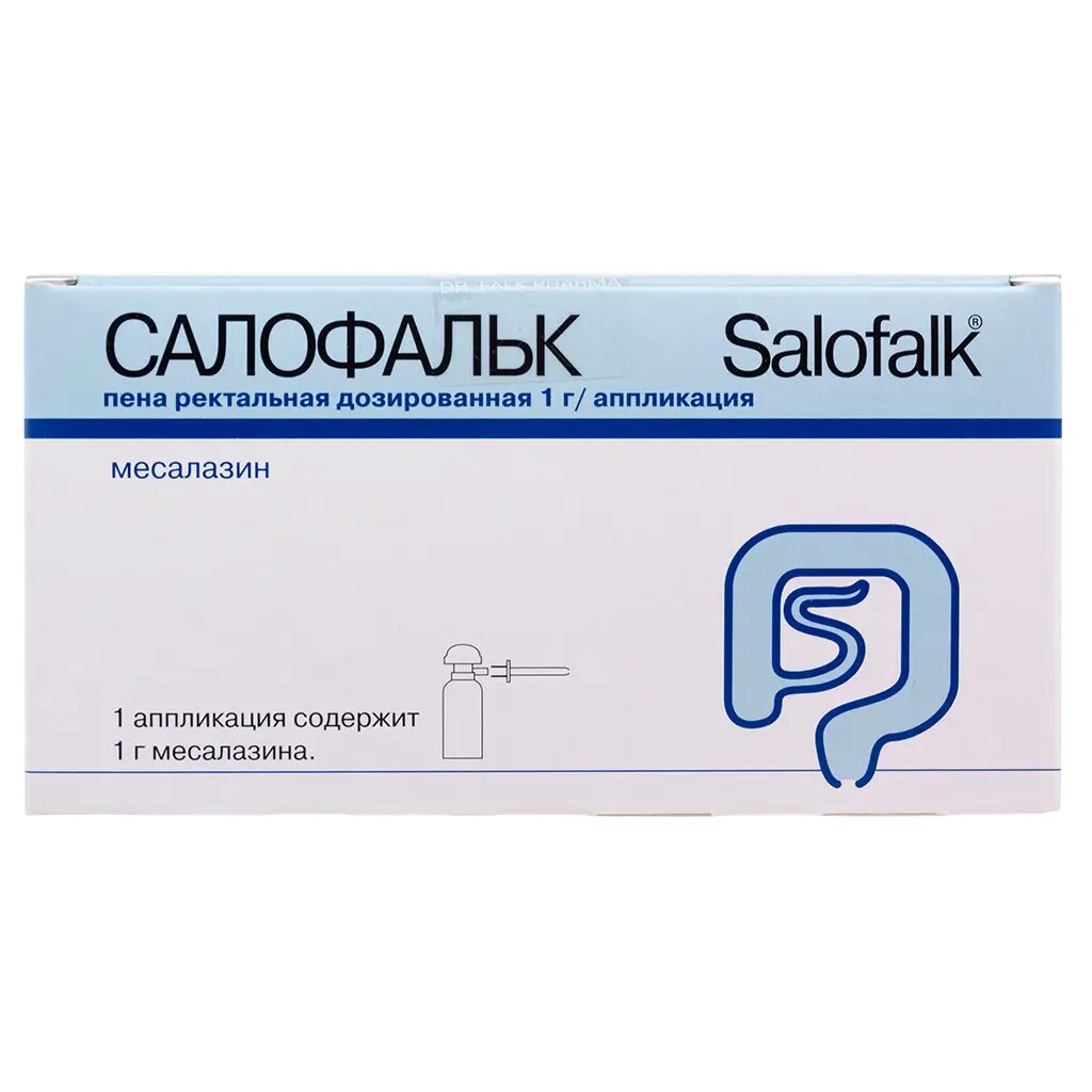 Салофальк пена ректальная дозированная 1 г/аппликация 14 шт