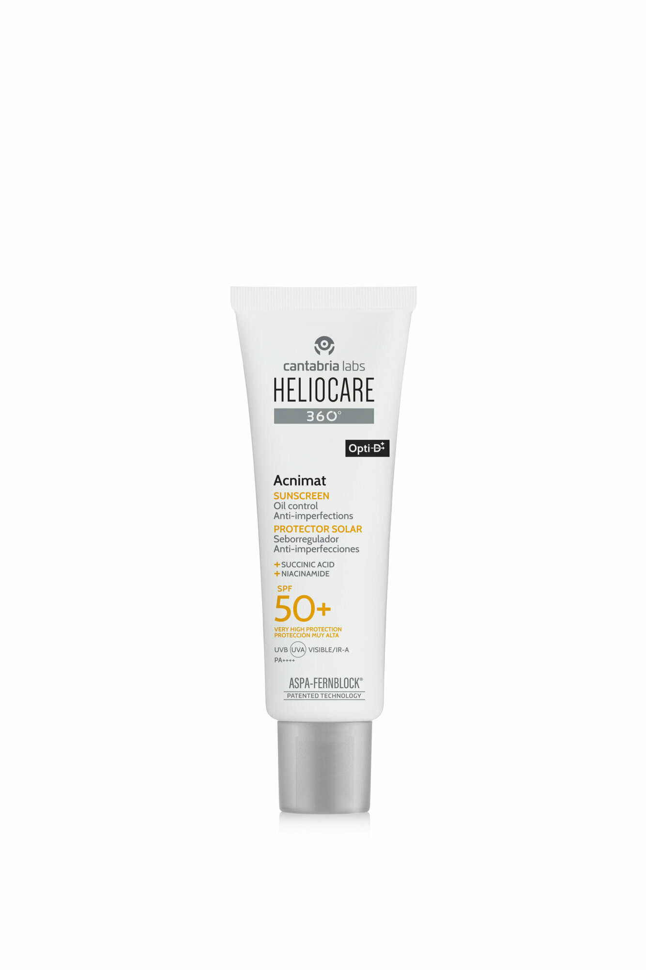 HELIOCARE 360º Acnimat Sunscreen Себорегулирующий солнцезащитный крем с SPF 50 для кожи, склонной к акне, Cantabria Labs, 50 мл