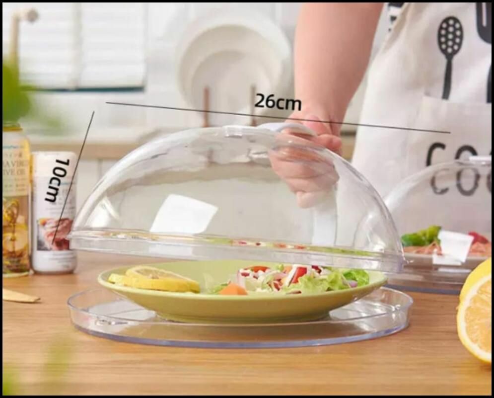 Крышка для микроволновки 26 см с ручкой, защита от брызг и отверстием для пара, универсальная для разогрева и хранения