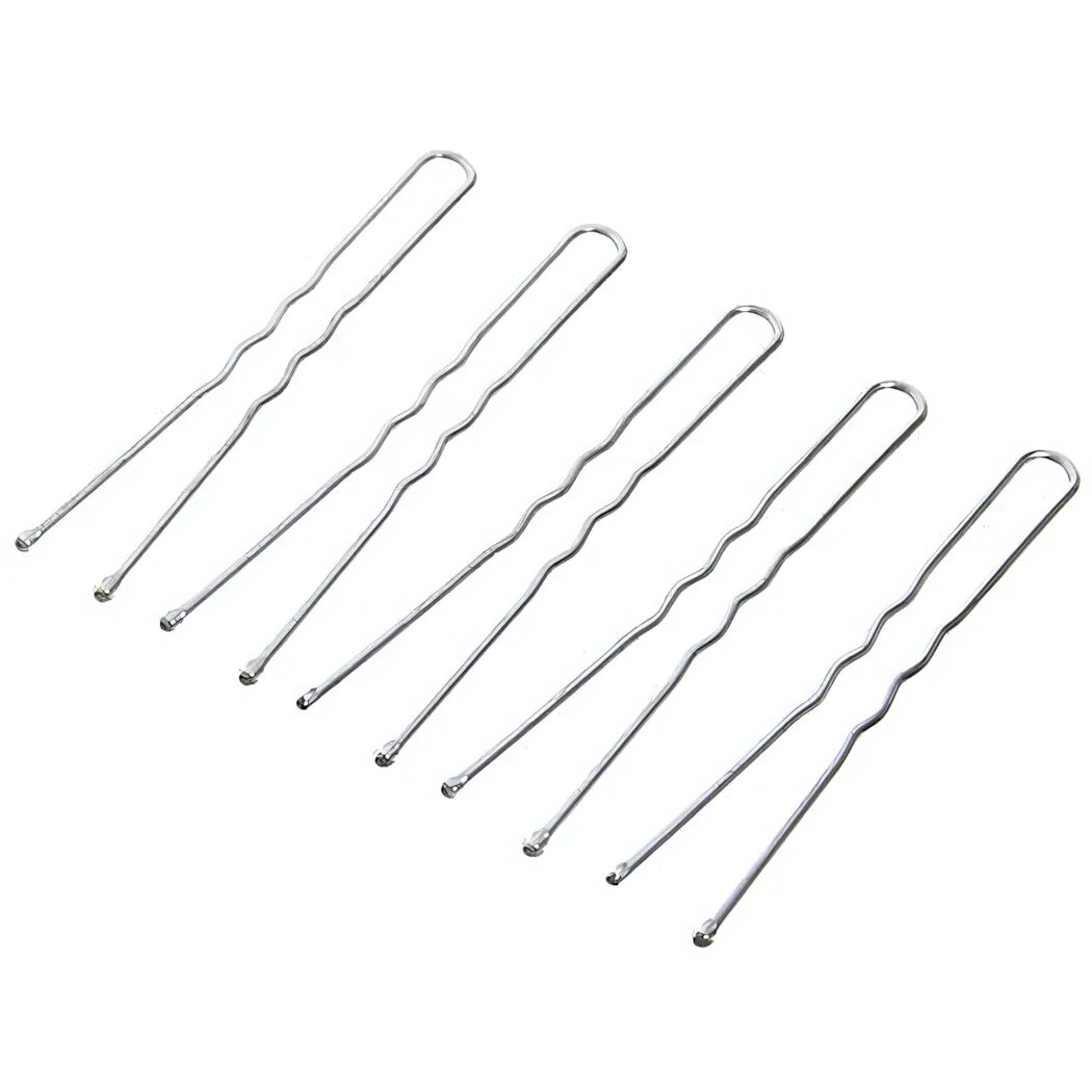 Шпильки для волос 40шт «Классика», серебристые, 6см, прочные и стильные