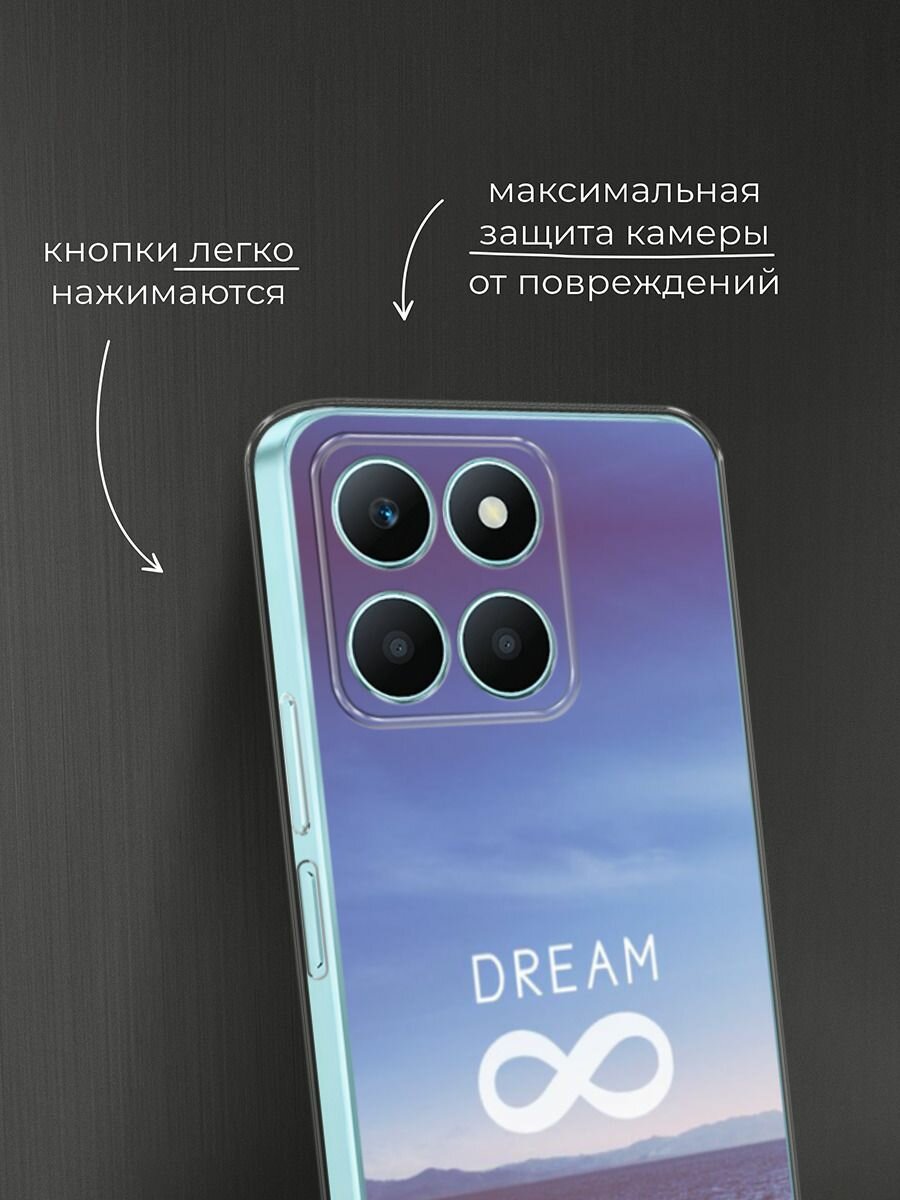 Чехол на Honor X6A / Хонор X6A с принтом "Dream бесконечность" — фото 1