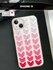 Чехол на Apple iPhone 13 / Айфон 13 с принтом "Градиент из сердечек"
