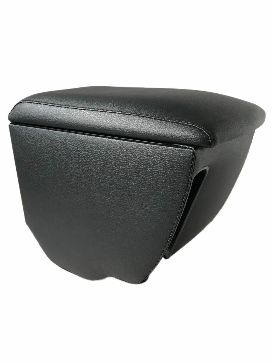 Подлокотник kia rio IV (2017-н. в.) кожаный (черный, гладкая крышка) для киа рио 4