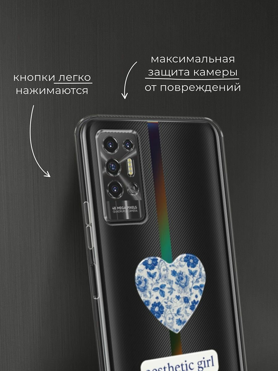 Чехол на Tecno Pova 2 / Текно Пова 2 с принтом "Aesthetic girl" — фото 1