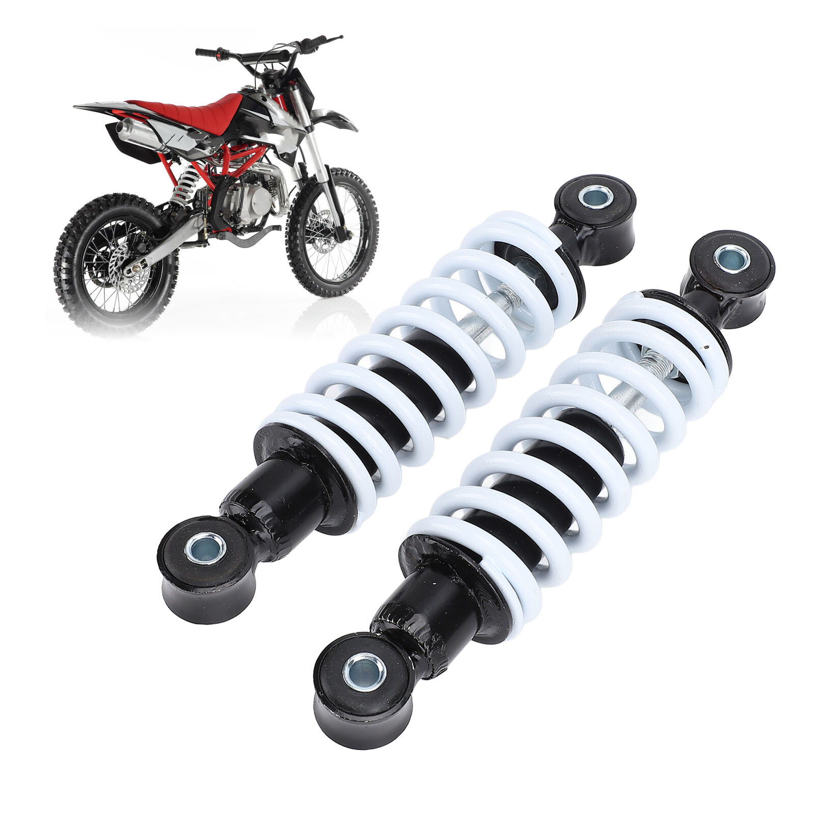 2 шт. 190 мм амортизатор для мотоцикла с регулируемой амортизацией, нагрузка 200 фунтов, высокопроизводительная пружина для мини-скутера для мотокросса