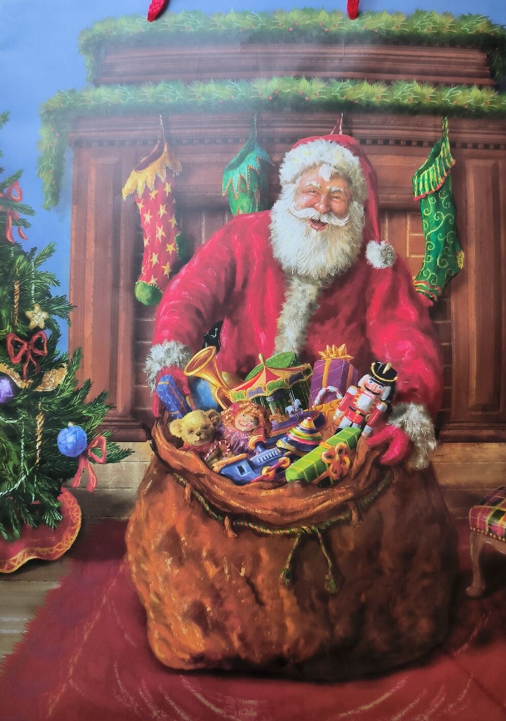 Eureka Пакет подарочный 33х45,5х10 см, Новый год, Санта Клаус арт. EUX/130408