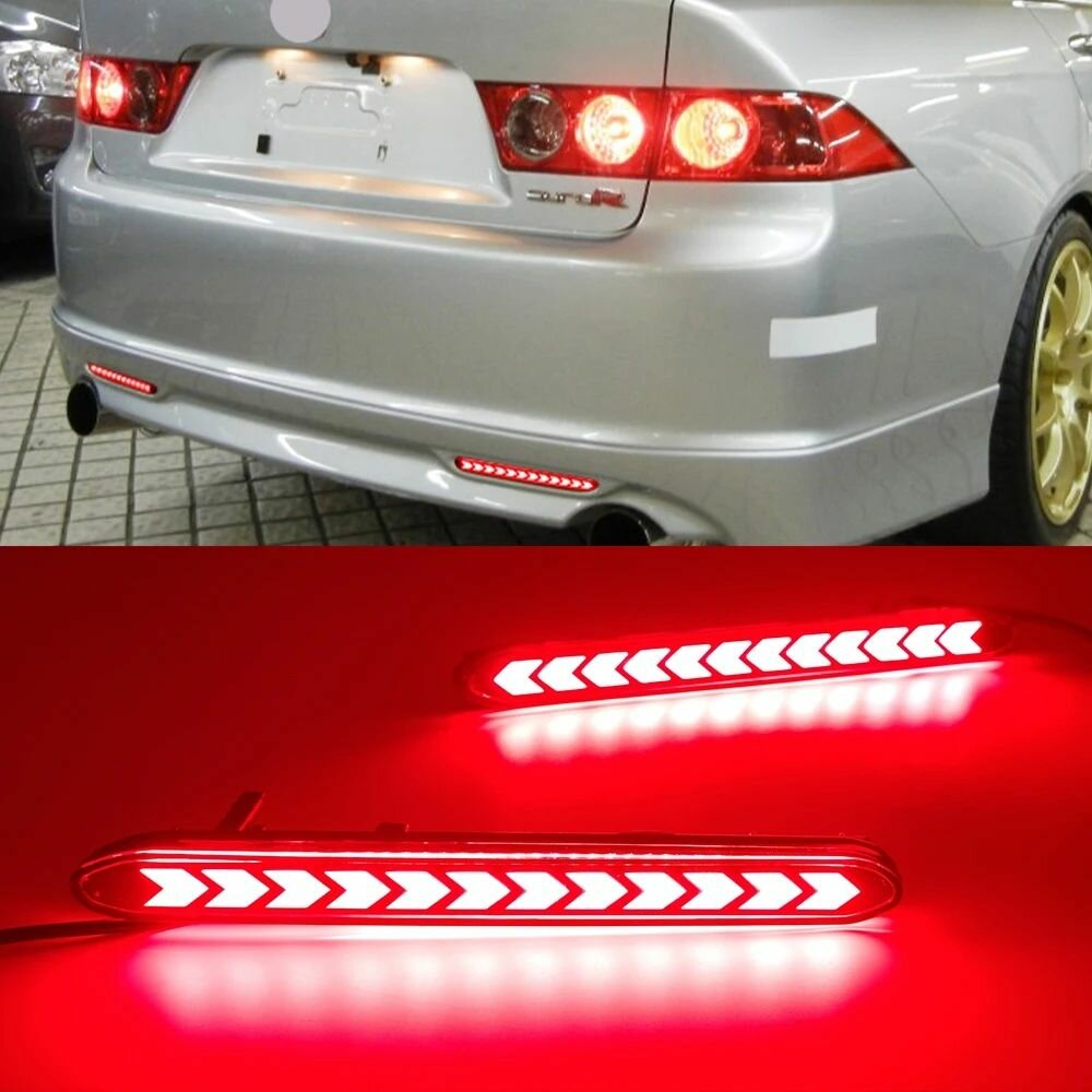2 шт. авто светодиодный отражатель заднего бампера для Honda Acura TSX для Accord Odyssey CR-V Element стоп-сигнал противотуманные фары