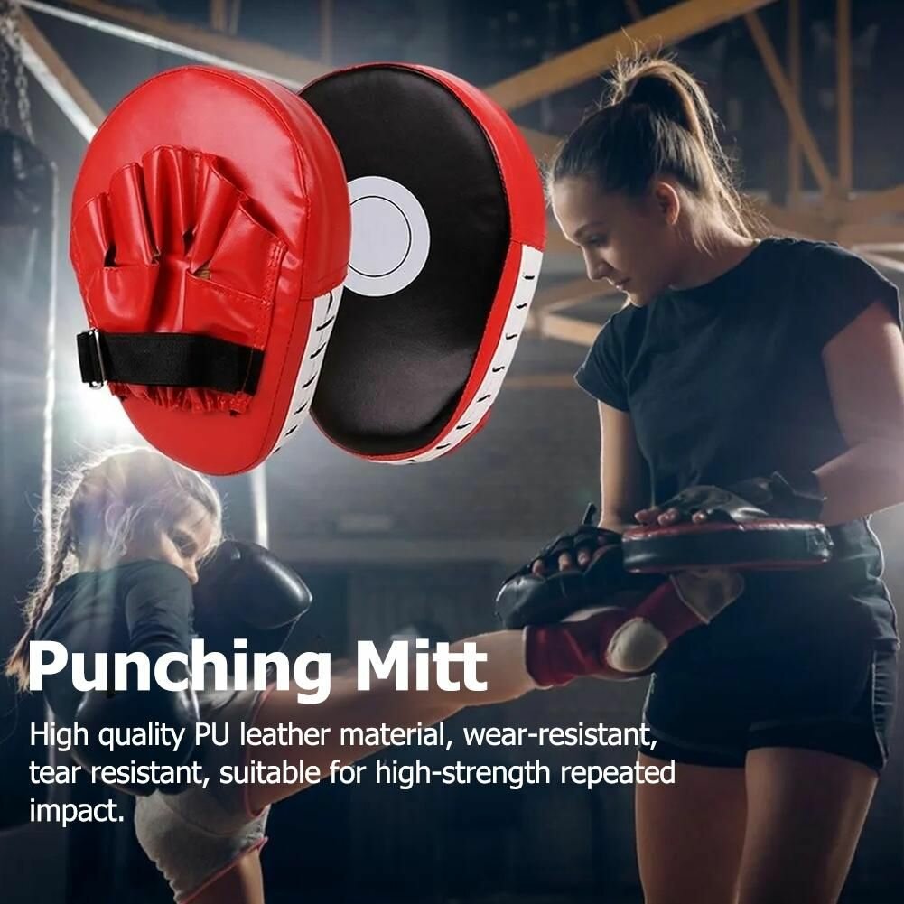 Лапы боксерские для тренировки, для отработки ударов, изогнутая, 2 шт.