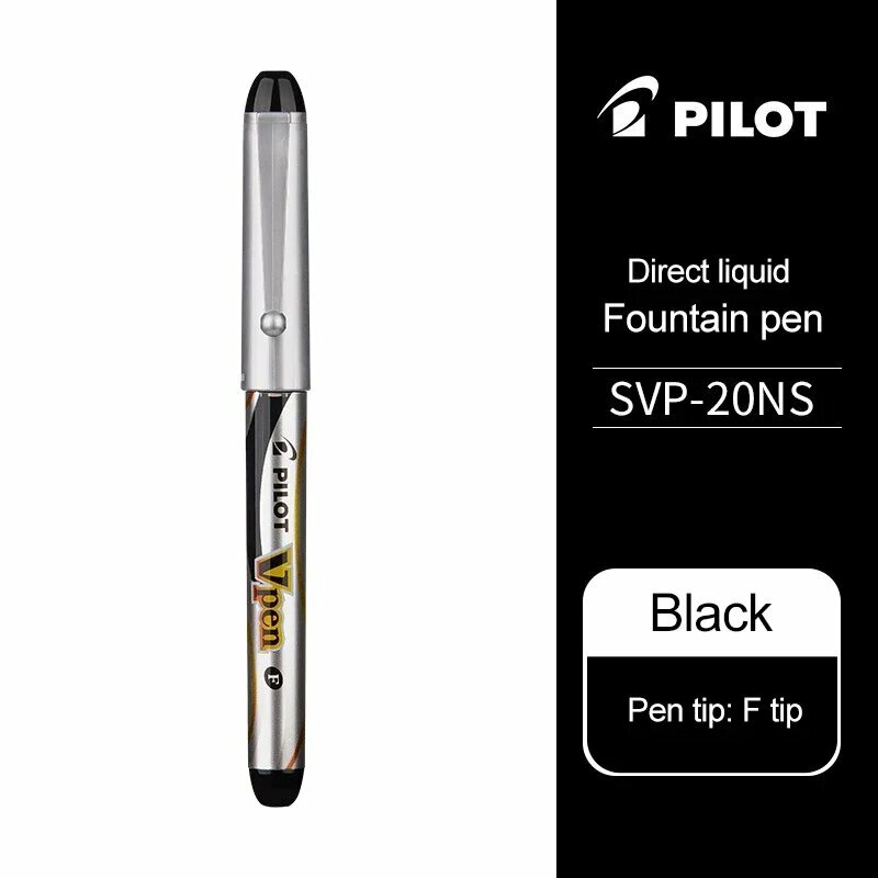 Перьевая ручка Pilot Vpen SVP-20NS, черная, F-tip