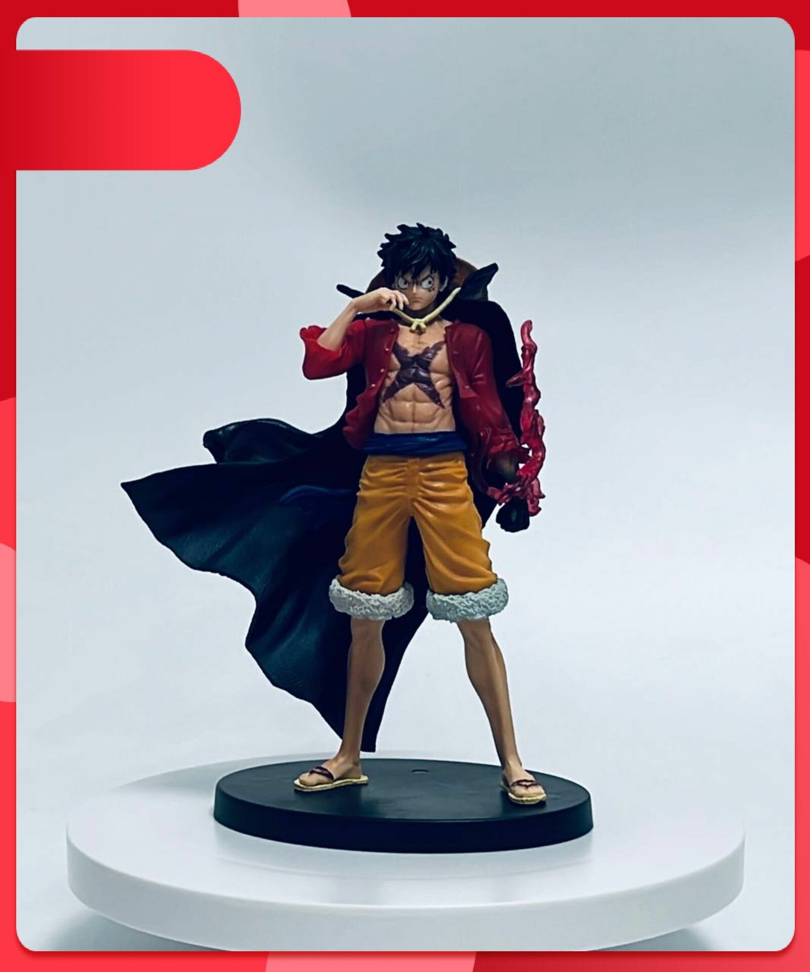 Фигурка 3D Мугивара Соломенная шляпа из аниме Ван Пис (One Piece) - Монки Д. Луффи (Monkey D. Luffy) 17 см (тип 1)