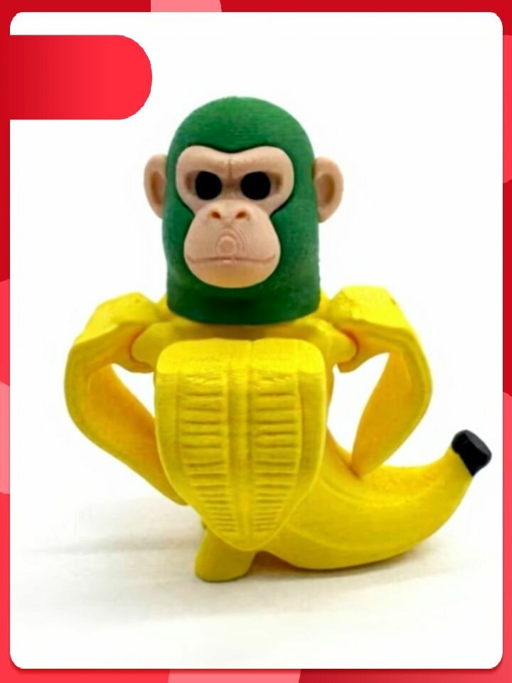 Новый креативный банан-обезьяна, 10x9x11см, 78г, забавный декор.