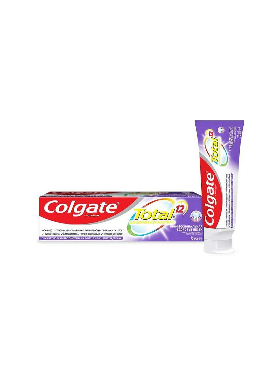 Colgate Зубная паста Total 12 Pro-Здоровье десен 75 мл 1 шт