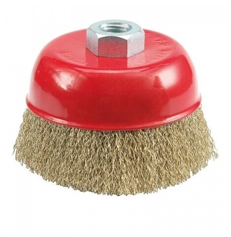 Щетка-крацовка "чашка" с гайкой М14 - 100 мм VOREL 6971