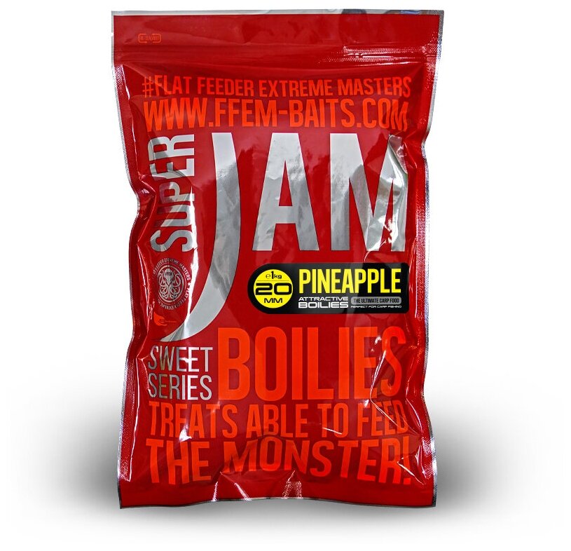 FFEM Бойлы варенный Super Jam Boilies Pineapple 20mm (1кг)