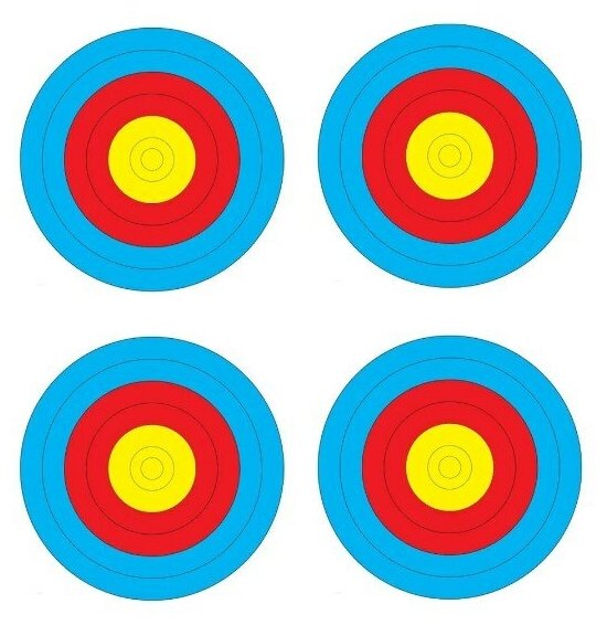 Мишень картонная JVD Target Face Fita 60 см 4X CENTRE