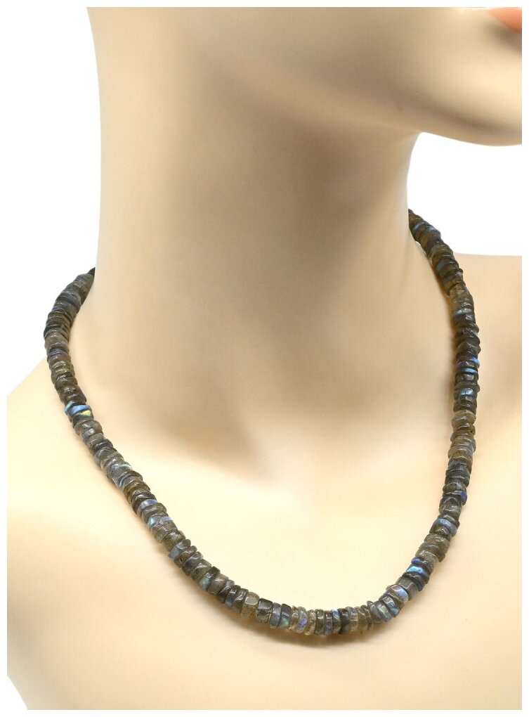 Бусы, лабрадорит