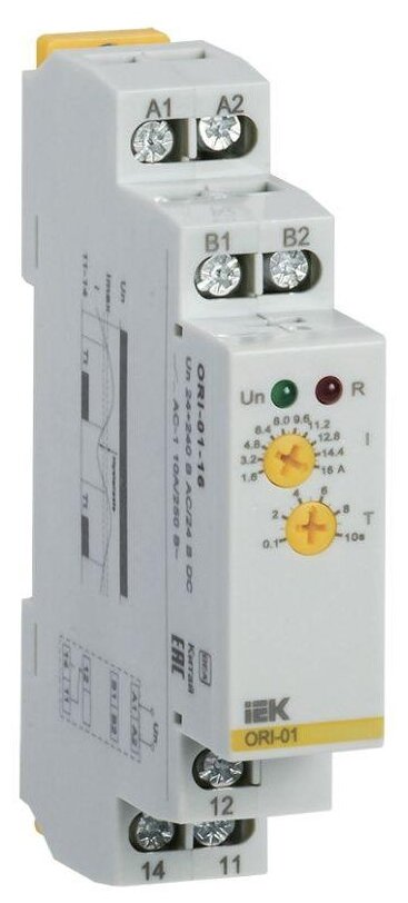 Реле тока ORI 1.6-16А 24-240В AC/24В DC, IEK ORI-01-16 (1 шт.)