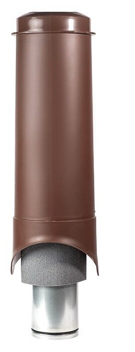 Выход вентиляции утеплённый Krovent Pipe-VT 150/700 is, RAL 8017 коричневый