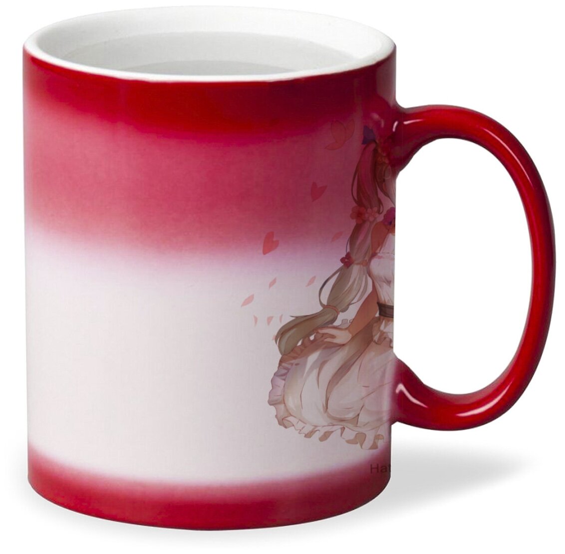 Кружка хамелеон красный CoolPodarok Аниме Хатсуне Мику
