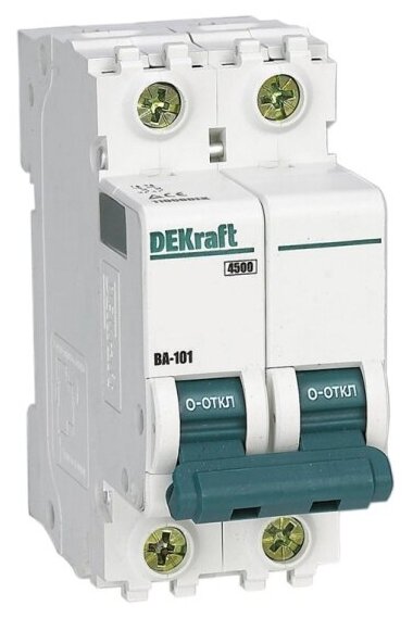 Автоматический выключатель Dekraft мод. 2п C 10А ВА-101 4.5кА, 11065DEK