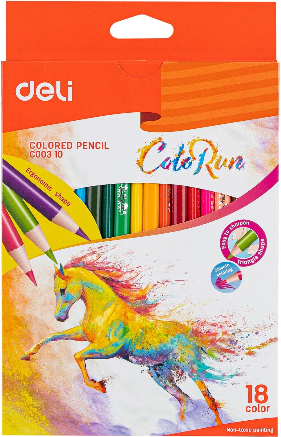 Карандаши 18 цветов ColoRun тополь (EC00310)