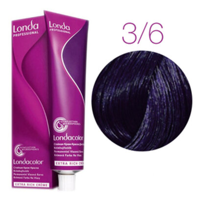 Londa Color стойкая крем-краска, 3/6 темный шатен фиолетовый micro reds, 60мл