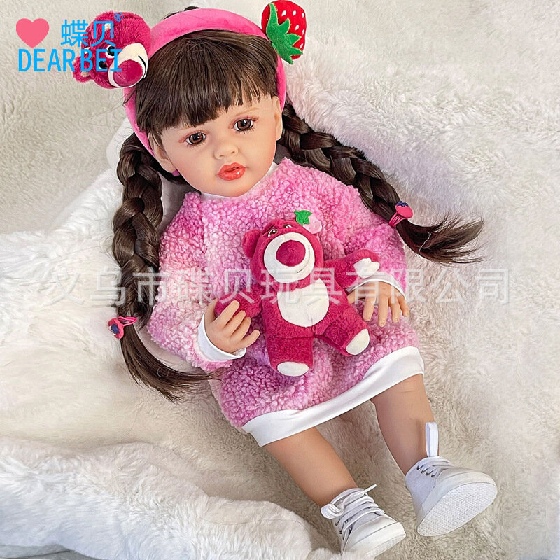 Горячая распродажа 60 см мягкая резиновая кукла-реборн для девочек, подарок, виниловая кукла, оптовая продажа, дропшиппинг