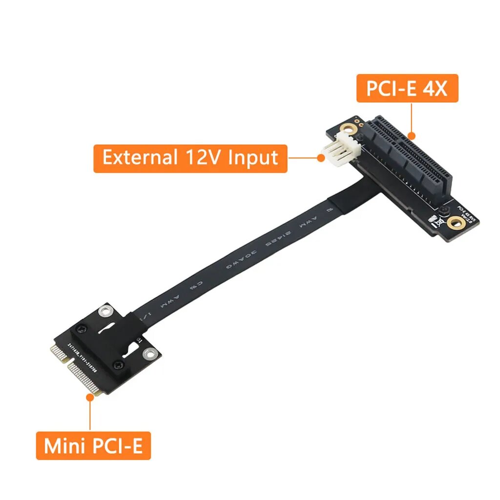Кабель-адаптер Mini PCIe to PCI-E Riser PCI-E 4X