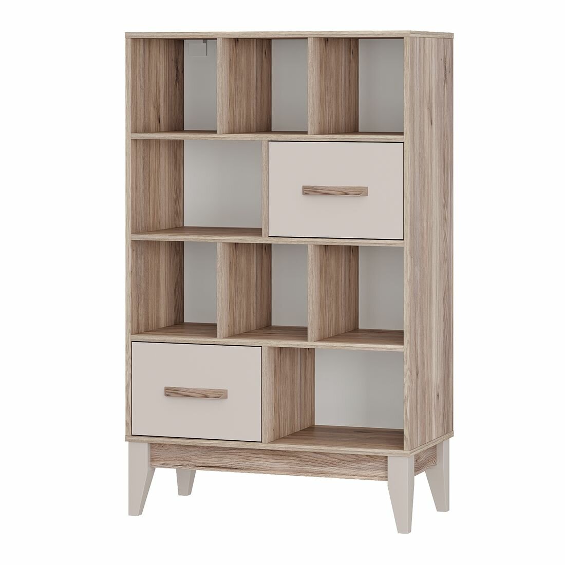 Стеллаж BTS Скандика С-04, ЛДСП, дуб смоки, 80 см x 40 см x 130 см