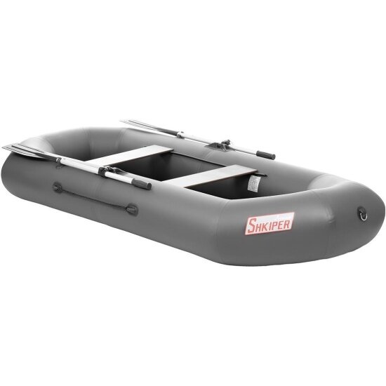 Лодка ПВХ Тонар Шкипер А280 надувное дно серый