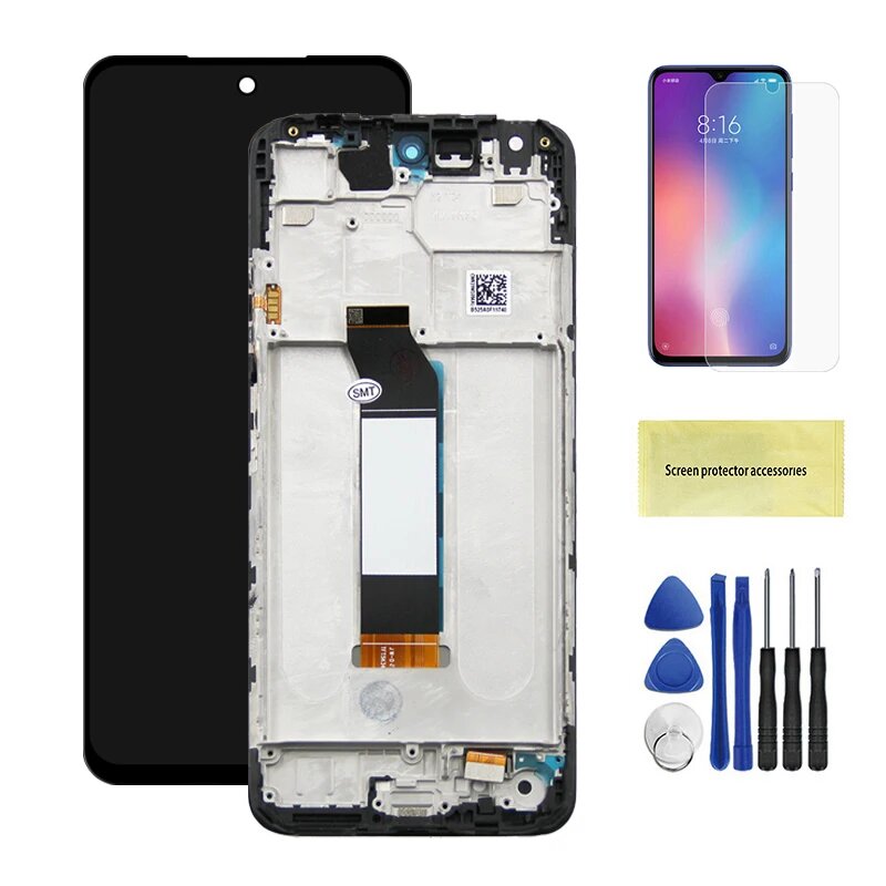 100% протестированный ЖК-дисплей для Xiaomi Redmi Note 10 5G дисплей сенсорный экран дигитайзер в сборе для redmi note 10 5g LCD 5G With Frame