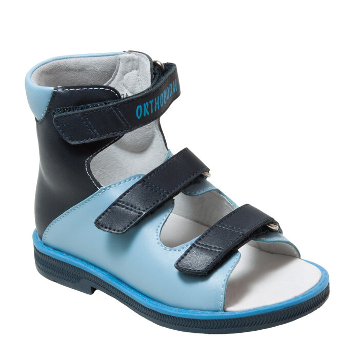 Обувь ортобум ортопедическая детская (ботинки летние) арт.71497-1 синий/голубой р.36
