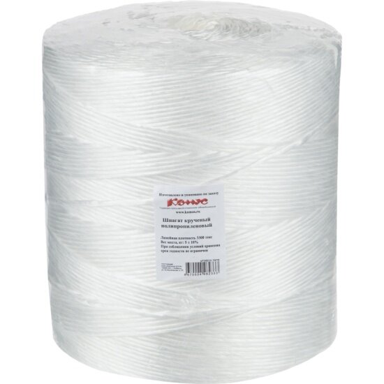 Шпагат Комус крученый п/п 3300 текс в бобине 5 кг + 10%,1515м