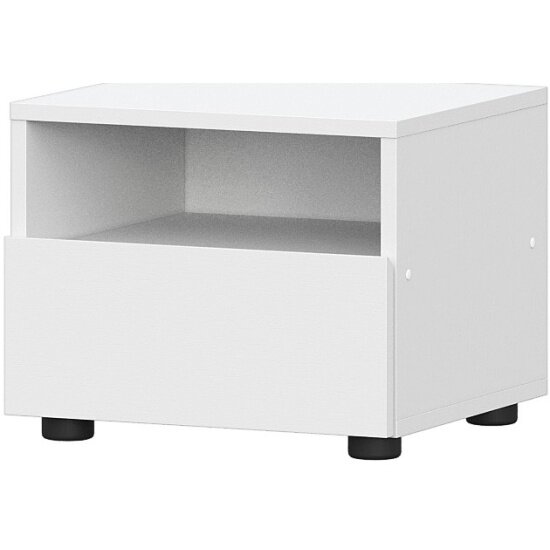 Тумба Арника Мебель МР Модульная система "Токио" прикроватная Белый текстурный / Белый текстурный