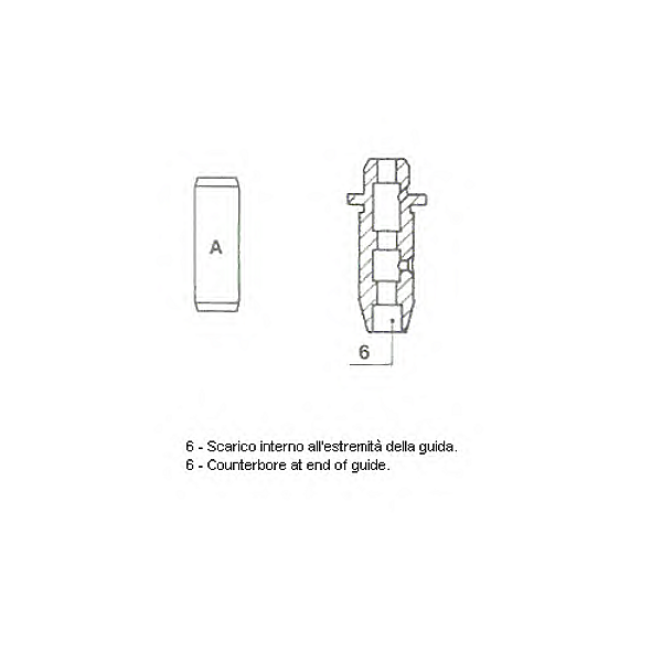 METELLI 01-2572 (012572 / F2Y123091 / F2Y123091) направляющая клапана 7.02x12.08x53\ Mazda (Мазда) 626 / 929 2.2 12v f2 87-9
