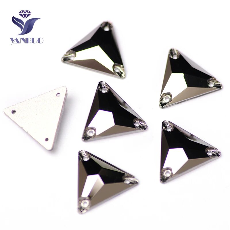 Стразы YANRUO 3270 для одежды 16mm 36Pcs, Jet Hematite